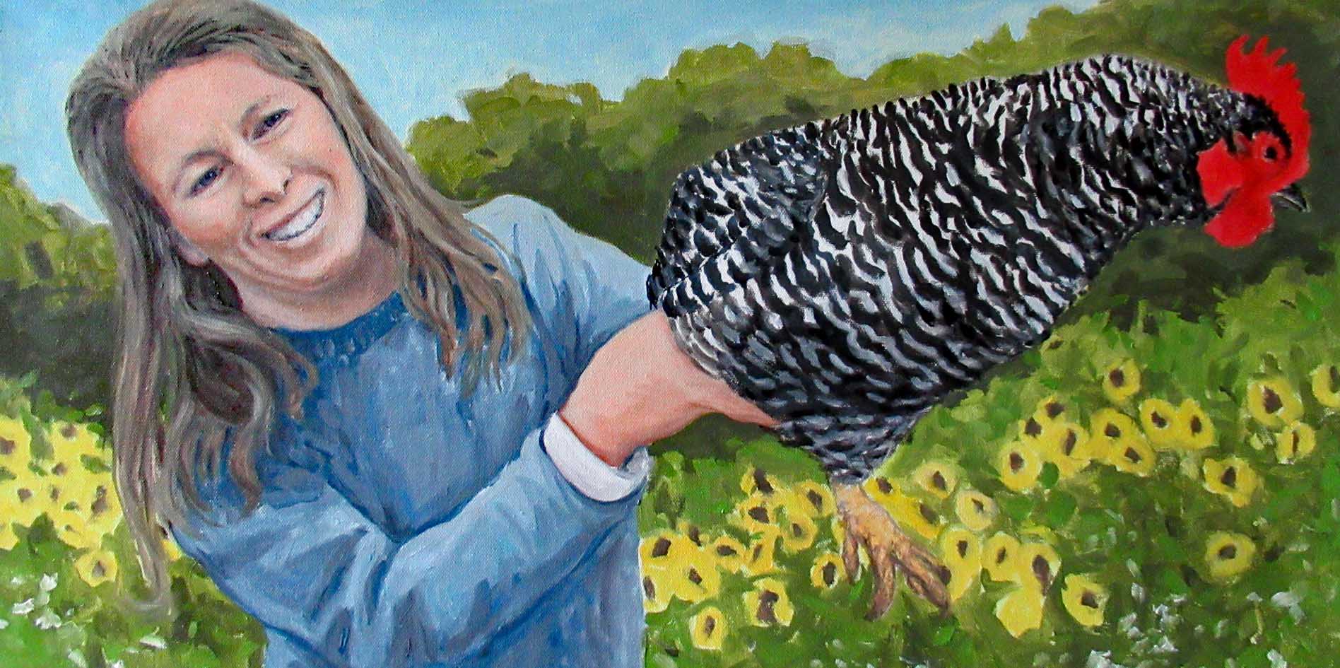 “The Chicken Lady” – Margie Guyot Art